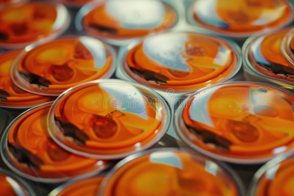 A Collection of Bright Orange Buttons Piled Up Stock Photo - Image of ...