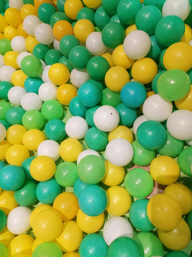 Collection of Brightly Colored Balls that are Loved by Children Stock ...