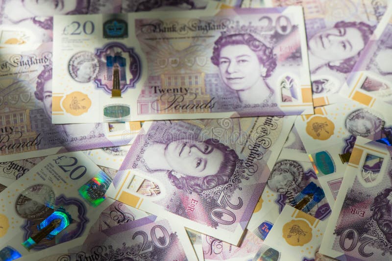 A Collection of British Sterling Twenty Pound Notes 1 Stock Image ...