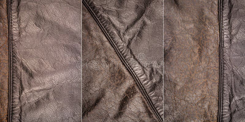 Collection of Brown Leather Textures Stock Photo - Image of brown ...
