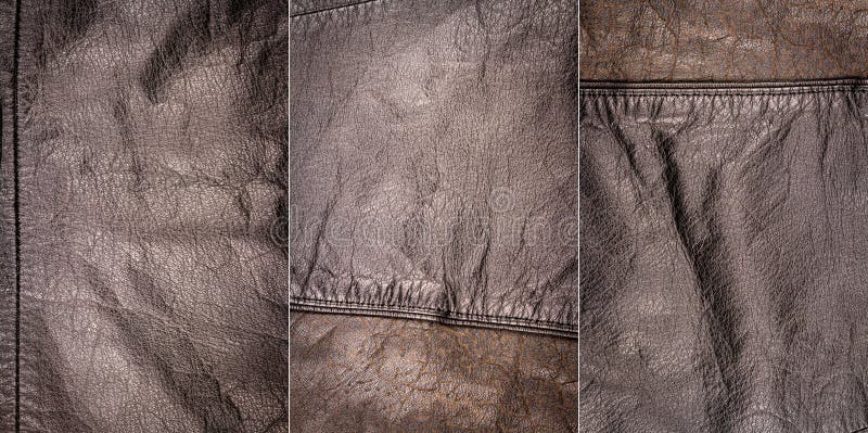 Collection of Brown Leather Textures Stock Image - Image of luxury, textile: 302650049