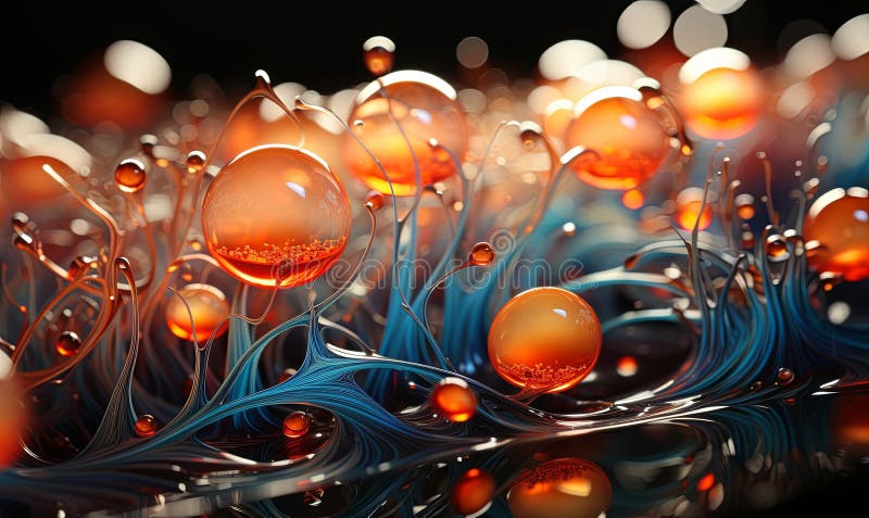 Close Up of Bubbles on Table Stock Image - Image of macro, together ...
