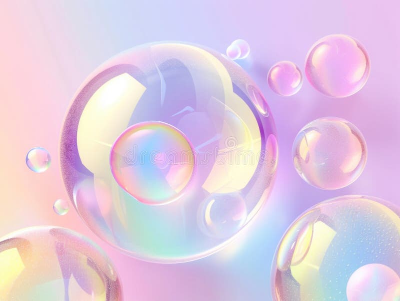 Floating bubble clusters stock illustration. Illustration of drop ...