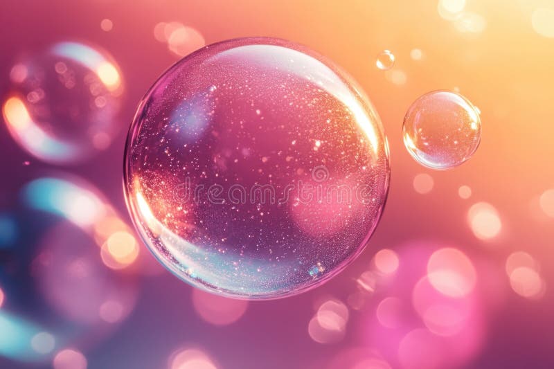 A Collection of Bubbles Rising into the Air Stock Image - Image of ...