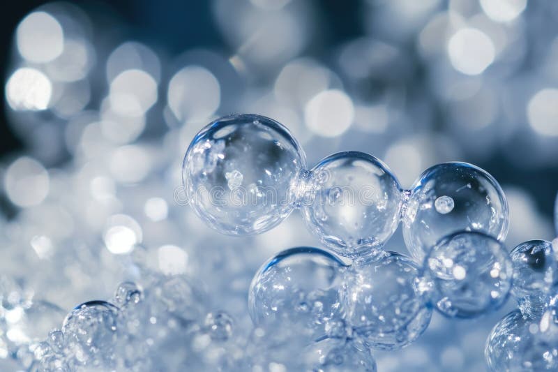 A Collection of Bubbles Rising from the Surface, Layered One upon ...