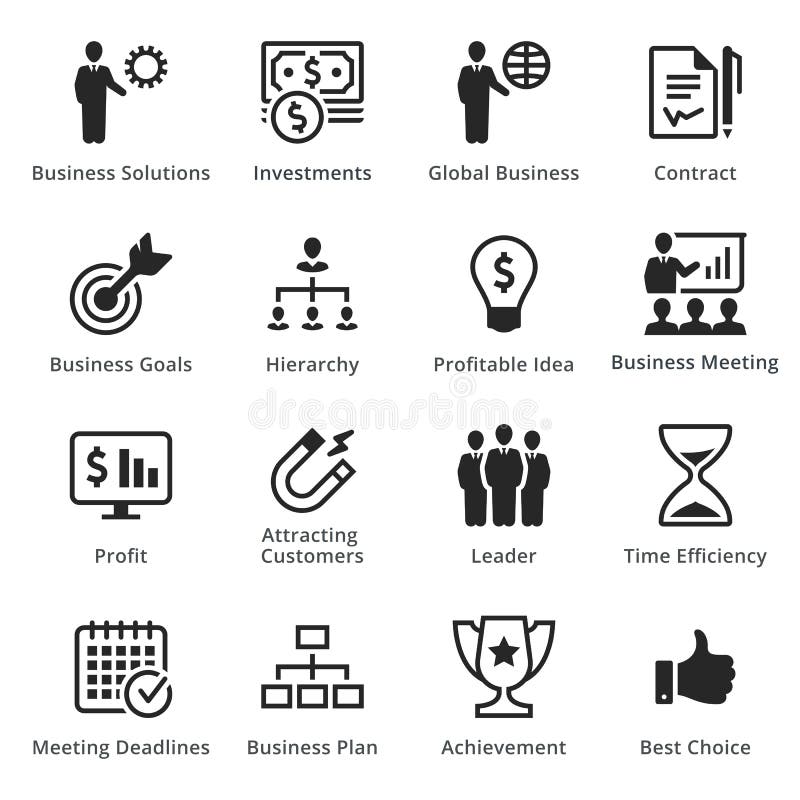 Office Icons Retro Revival Collection - Set 1 Stock Vector ...