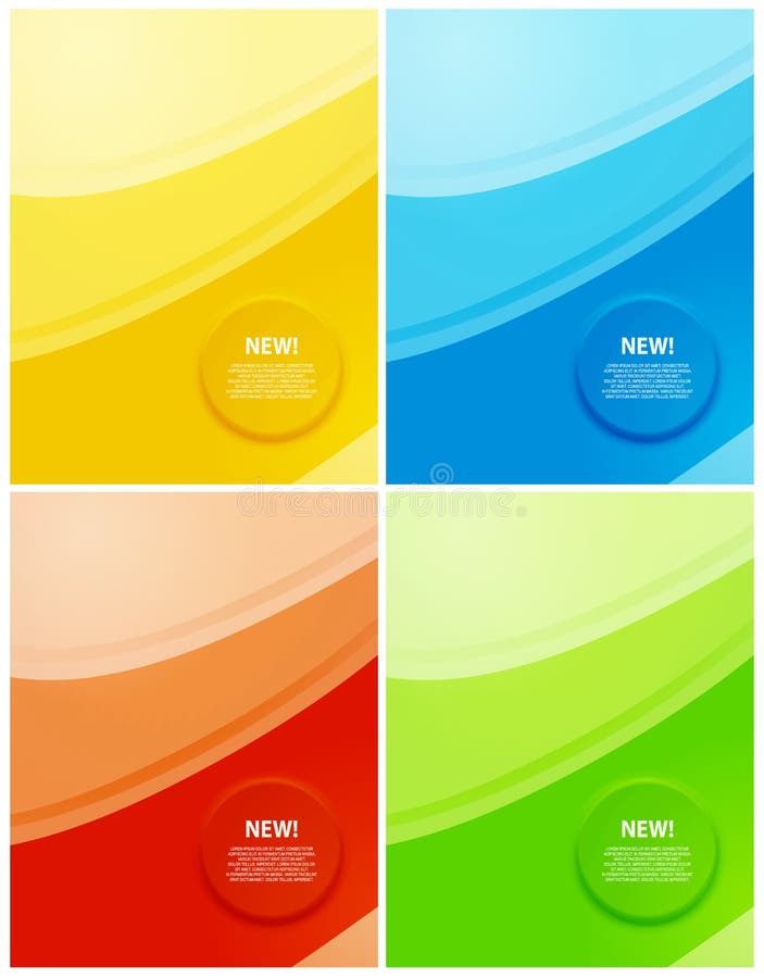 Collection Business Poster with Button Stock Vector - Illustration of ...