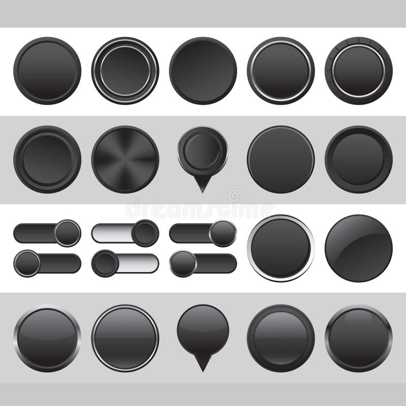 Collection of Button Template. Vector Illustration Decorative Design ...