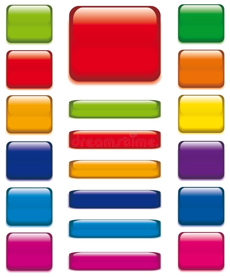 3D Rounded Buttons stock vector. Illustration of lime - 30845371