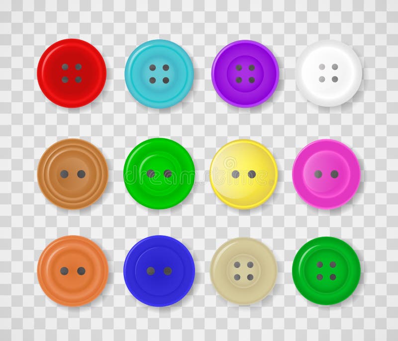 A Collection of Buttons for Clothes of Different Colors and Designs ...