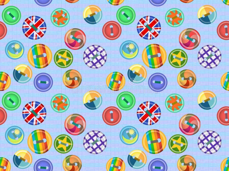 Collection of Buttons Fasteners for Clothes Stock Vector - Illustration ...