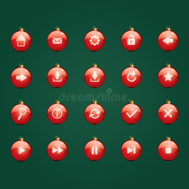 Collection of Buttons. Vector Illustration Decorative Design Stock ...