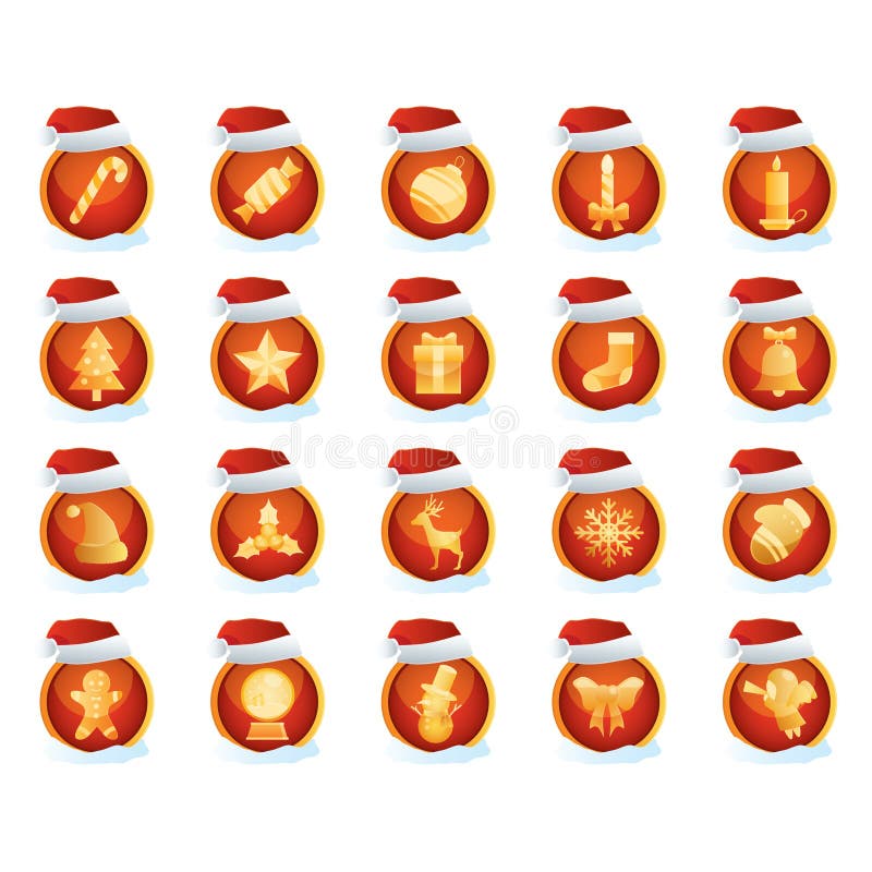 Collection of Buttons. Vector Illustration Decorative Design Stock ...