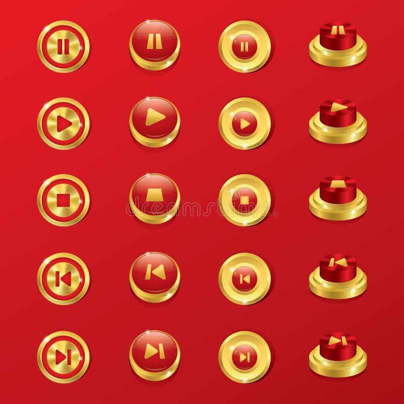 Collection of Buttons stock illustration. Illustration of collection ...