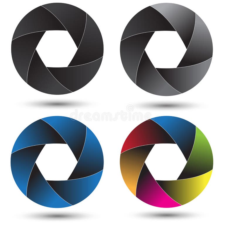 Colorful Camera Shutter Background,Illustration. Stock Illustration ...