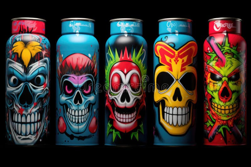 A Collection of Cans Featuring Different Designs. Versatile Image ...