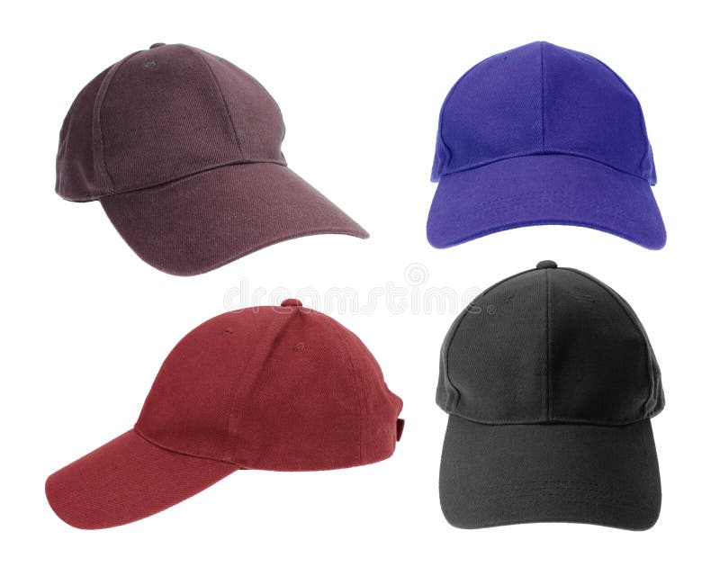 Collection of caps stock photo. Image of cotton, fashion - 117276590