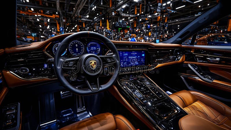 Futuristic Automotive Dashboard Technology Stock Illustration ...