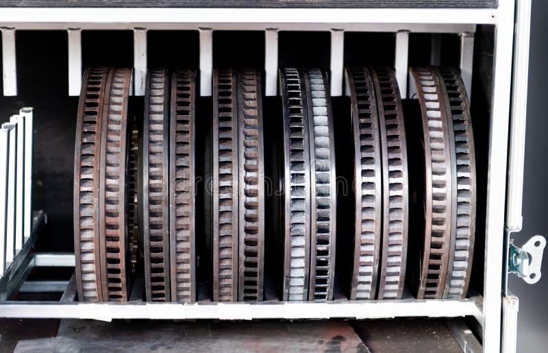 Collection of Car Brake Discs Aligned in a Row Close Up Stock Image ...