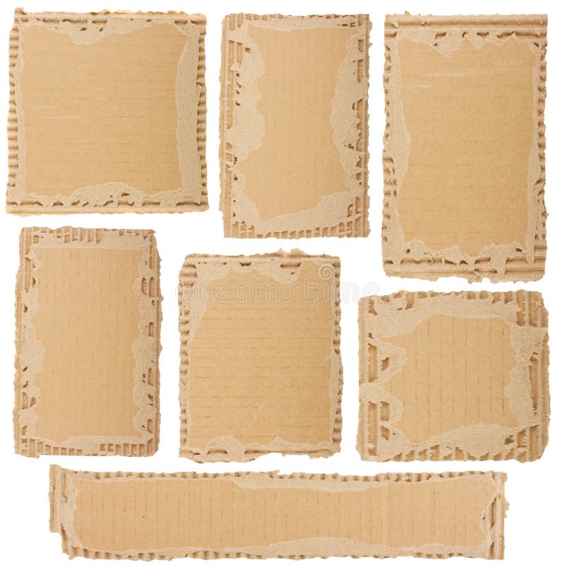 Collection of a Cardboard Pieces Stock Illustration - Illustration of ...