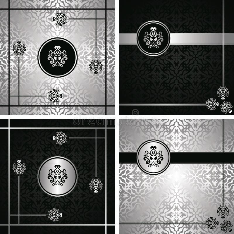 Collection of Cards with Design Elements Stock Vector - Illustration of ...