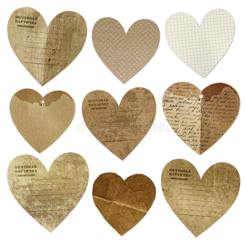 Collection cards hearts stock illustration. Illustration of message ...