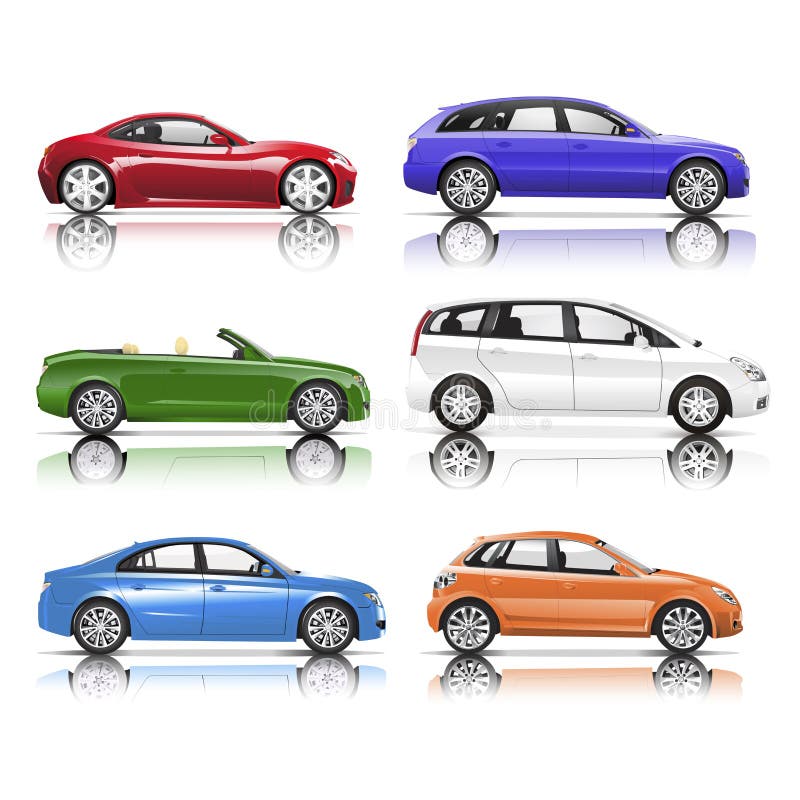 Collection of cars stock illustration. Illustration of fuel - 42376941
