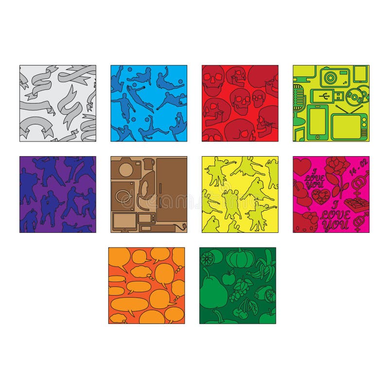 Background icon set stock vector. Illustration of cartoon - 243073110