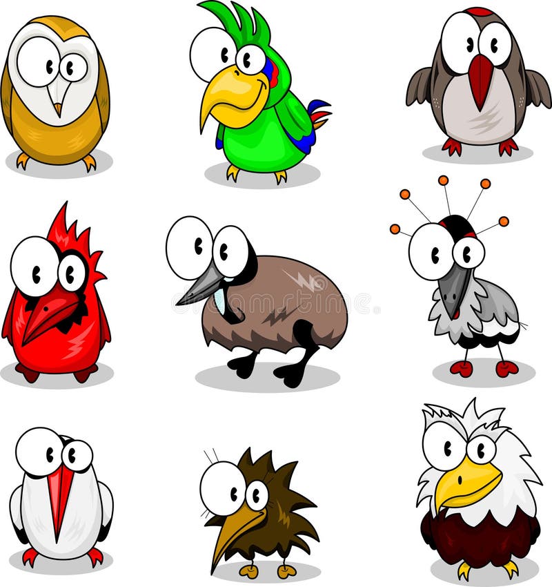 Cartoon birds stock vector. Illustration of bird, vector - 8589044