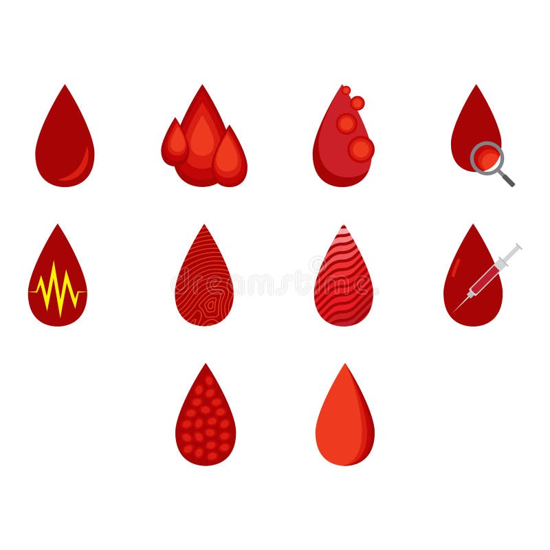 Blood icon set stock vector. Illustration of collection - 246865308