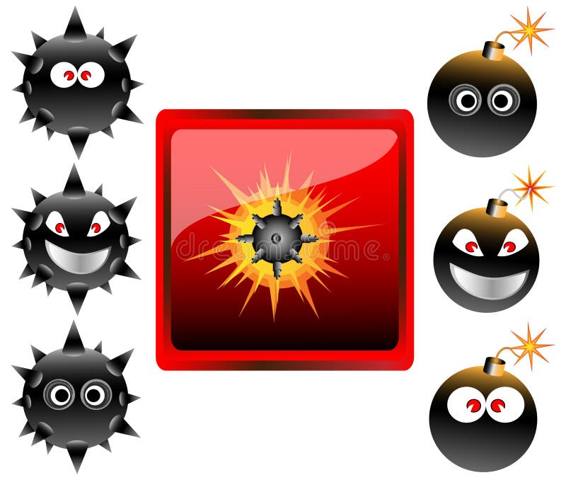 Emoticon Time Bomb 3 stock illustration. Illustration of expression ...
