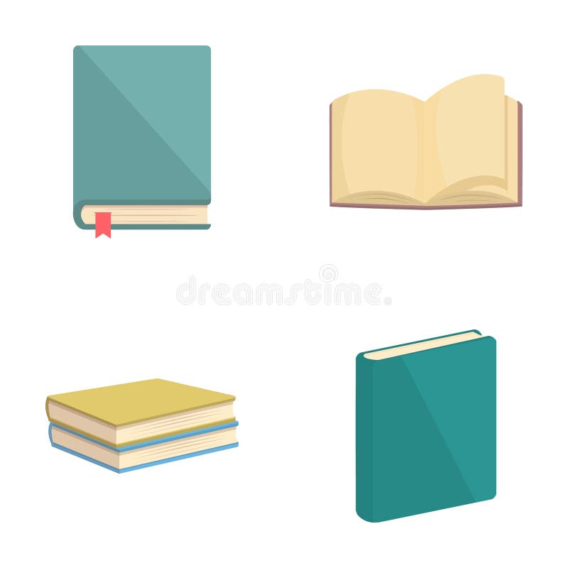 Collection of Cartoon Books in Various Styles Stock Vector ...