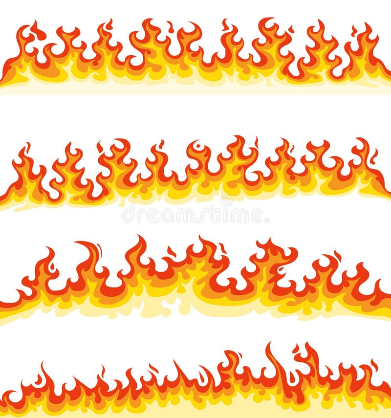 Collection of Cartoon Flames Stock Vector - Illustration of inferno ...