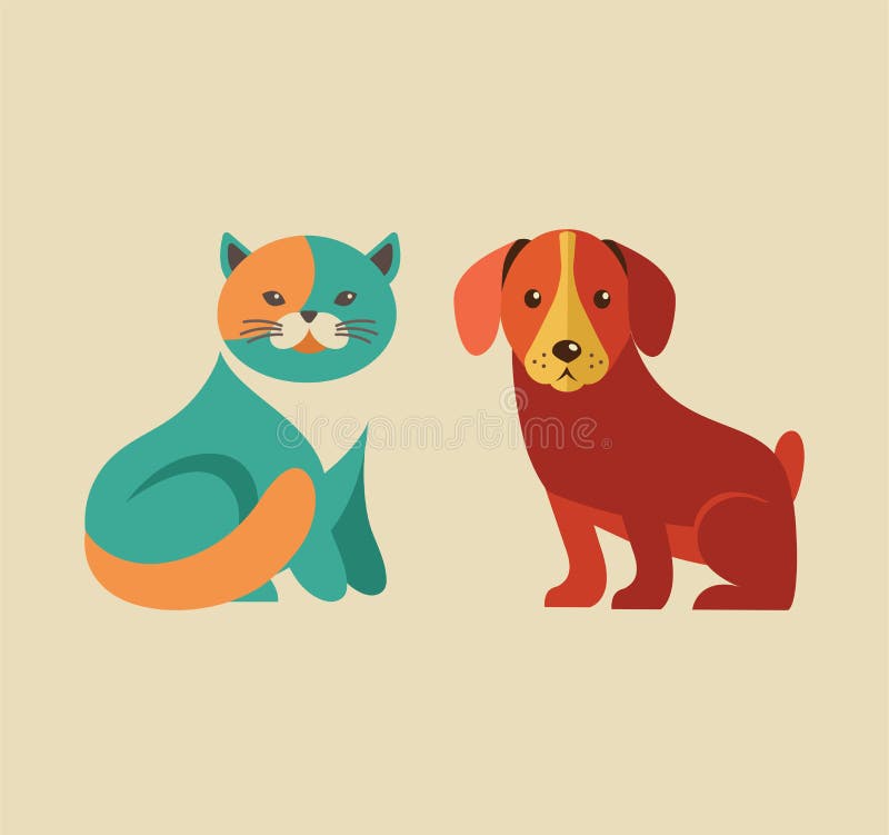 Collection of Cat and Dog Vector Icons and Stock Vector - Illustration ...