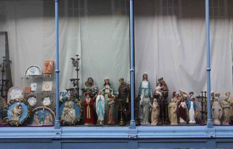 Collection Of Catholic Relics Stock Image - Image of souvenir, statue ...