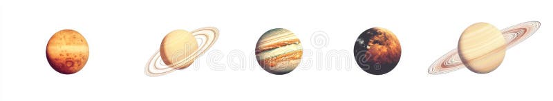 Collection of Celestial Bodies, Including the Sun, the Earth, the Moon ...