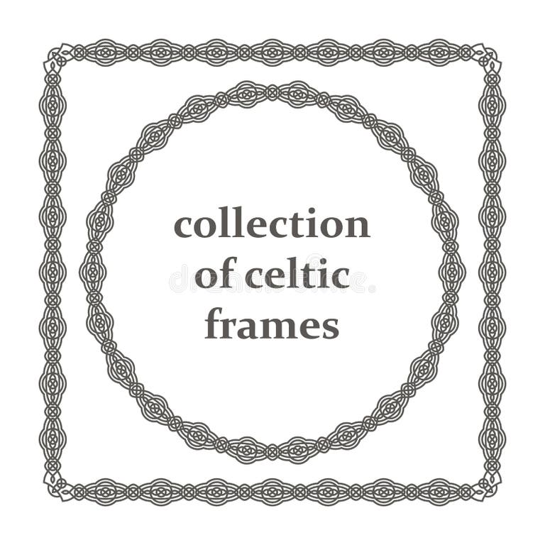 Collection of Celtic Frames Stock Vector - Illustration of ethnic ...