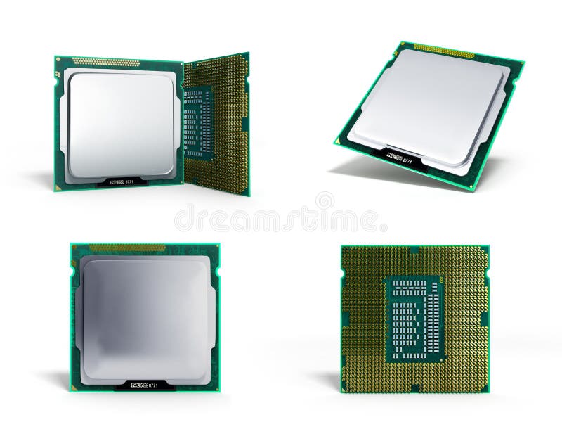 Collection Central Computer Processors CPU High Resolution 3d Stock ...