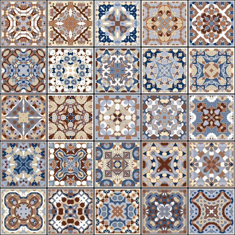 Collection of Ceramic Tiles Stock Vector - Illustration of moroccan ...