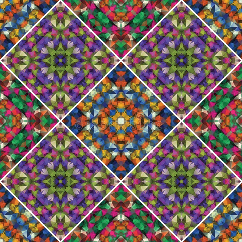 A Collection of Ceramic Tiles in Retro Colors. a Set of Square Patterns ...