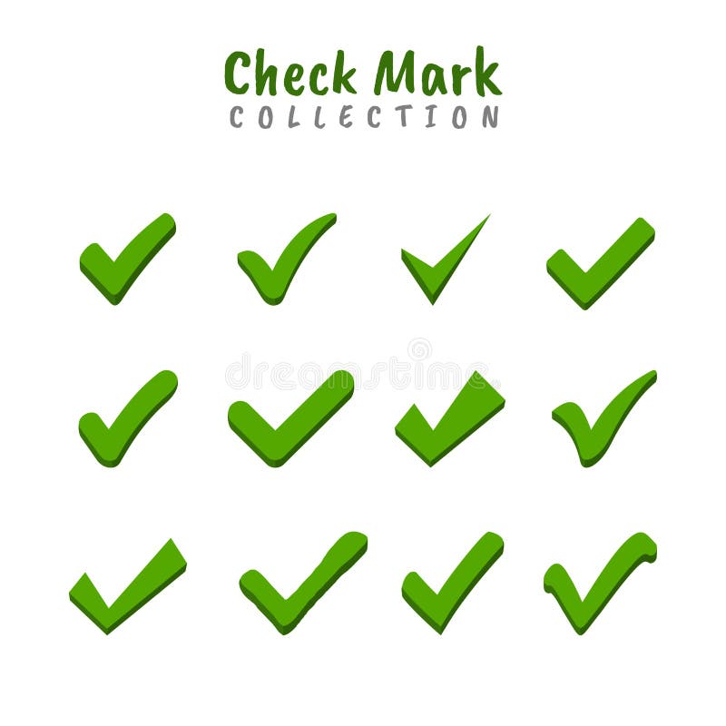 Collection of Check Mark Icons. Suitable for Design Elements from ...
