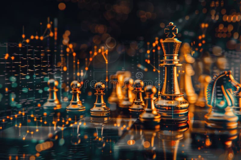 A Collection of Chess Pieces Placed on a Table, Ready for a Game or ...