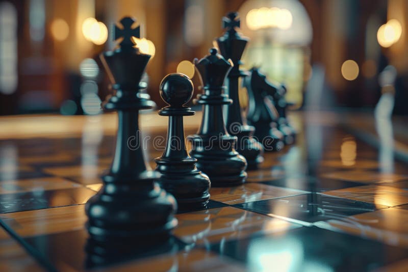 A Collection of Chess Pieces Sitting on a Chess Board, Ready for Play ...
