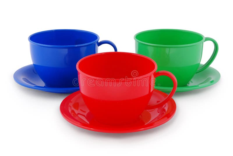 Collection of Children S Toys Cups (Clipping Path) Stock Image - Image ...