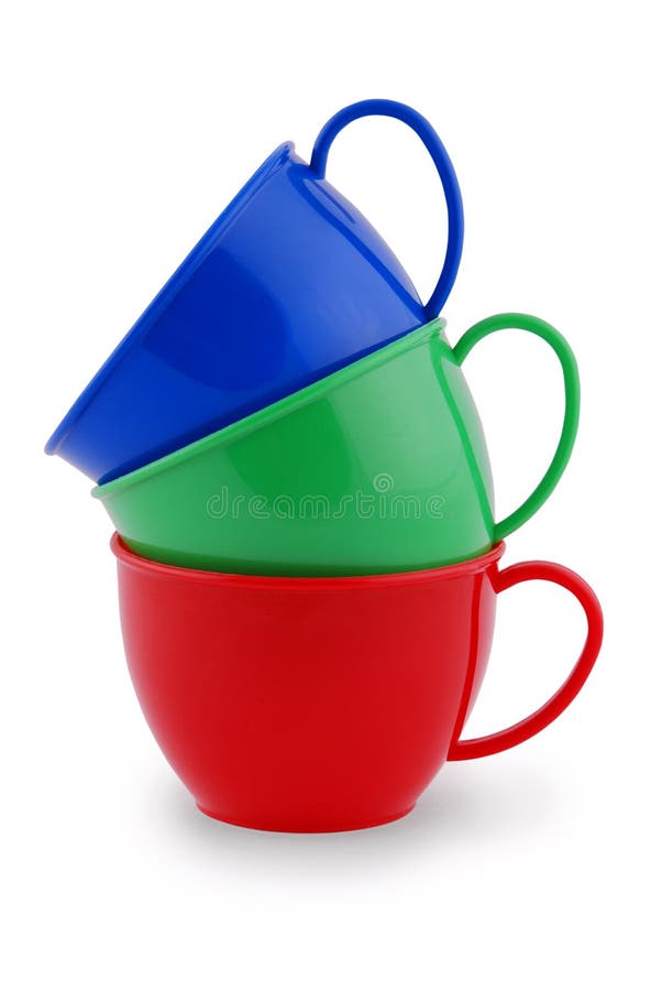 Collection of Children S Toys Cups (Clipping Path) Stock Photo - Image ...