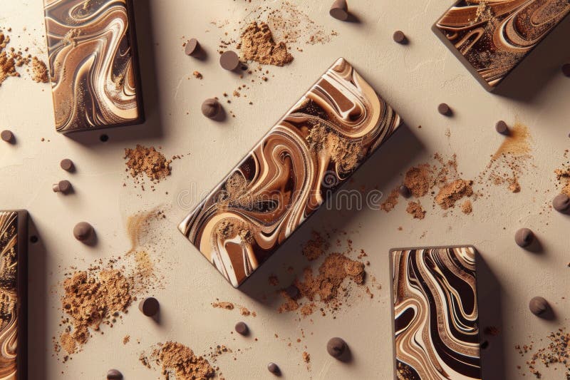 A Collection of Chocolate Bars Arranged on a Table, Perfect for ...