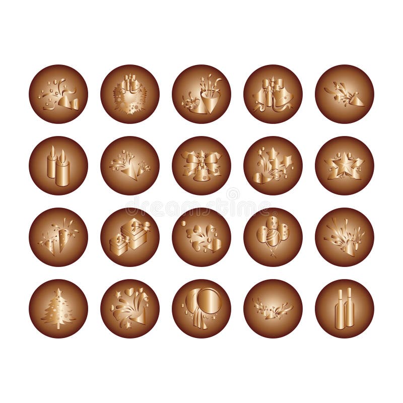 Collection of Christmas Items. Vector Illustration Decorative ...