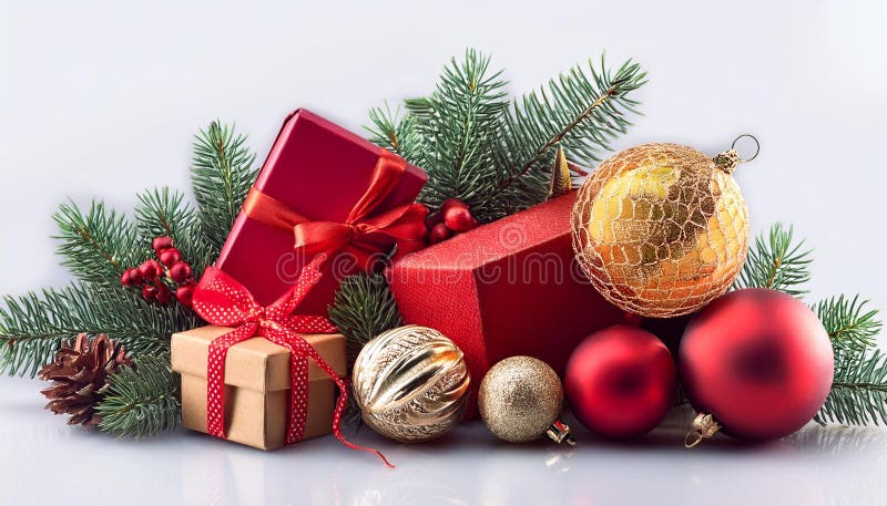 Collection of Christmas Objects Stock Illustration - Illustration of ...