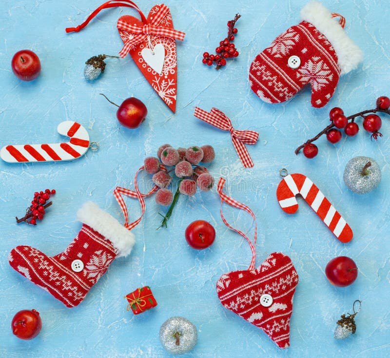 Collection of Christmas Objects Stock Image - Image of elements ...