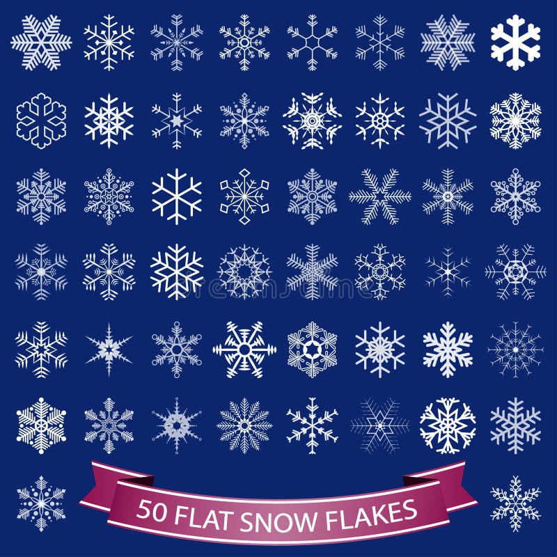 Collection Abstract Snow Flakes Stock Vector - Illustration of fall ...